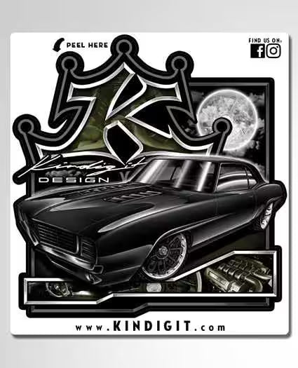 Sticker - Midnight Camaro – Kindig-it Design